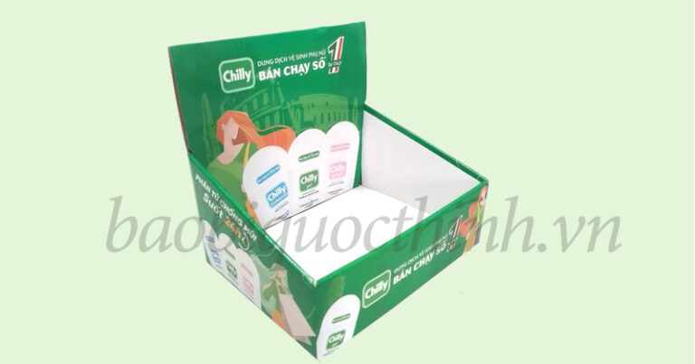 Khay giấy carton mini trưng bày mỹ phẩm - Bao Bì Quốc Thịnh